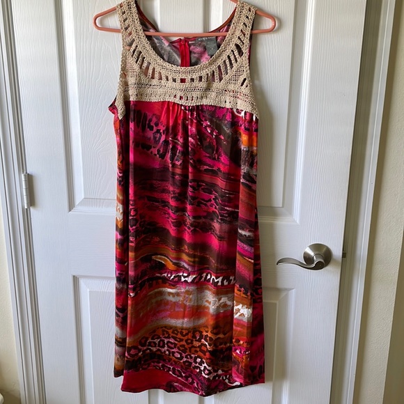 Kate & Mallory | Dresses | Kate Mallory Tank Top Dress With Crochet Top ...